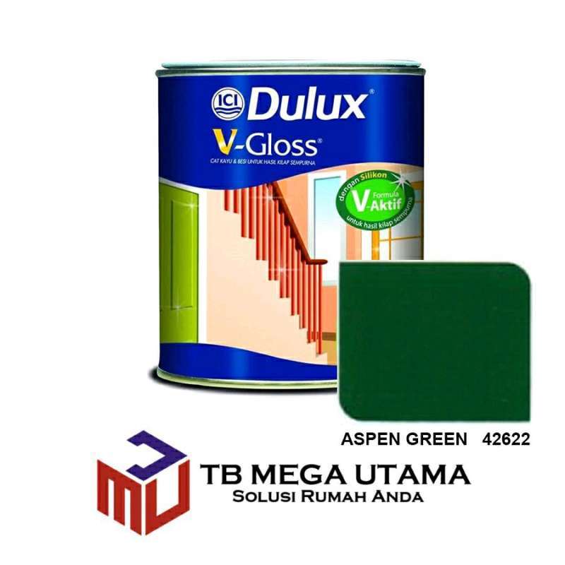 Jual Dulux V - Gloss 42622 Aspen Green 0,8 Liter | Cat Kayu dan Besi ...