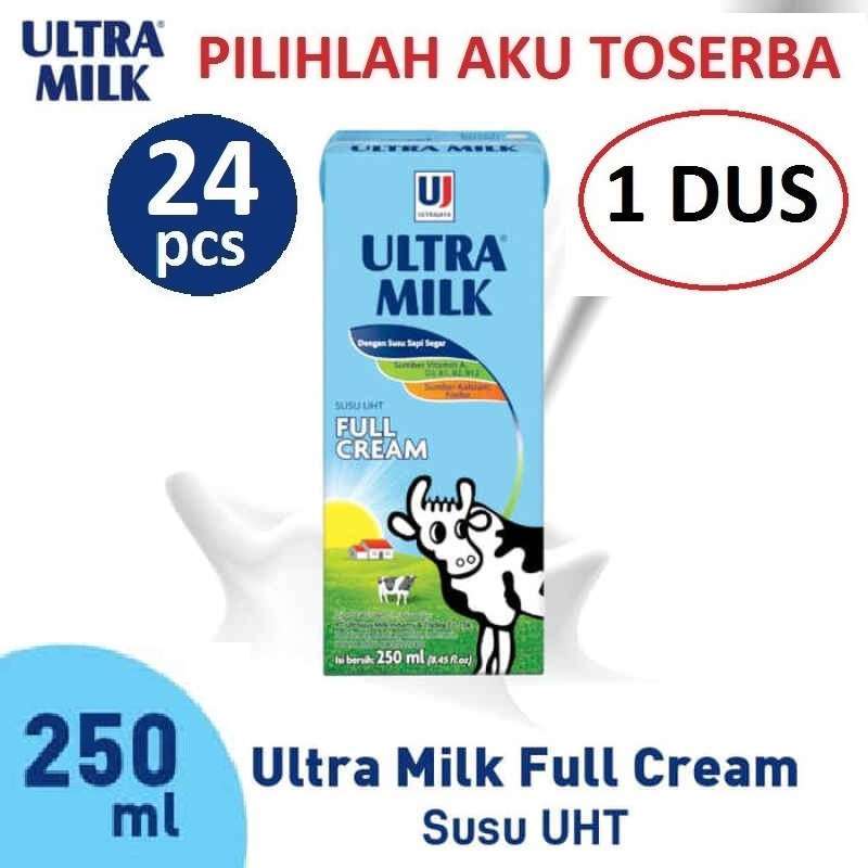 Promo Susu Ultra Full Cream - 250 ml (1 DUS ISI 24) Diskon 10% di ...