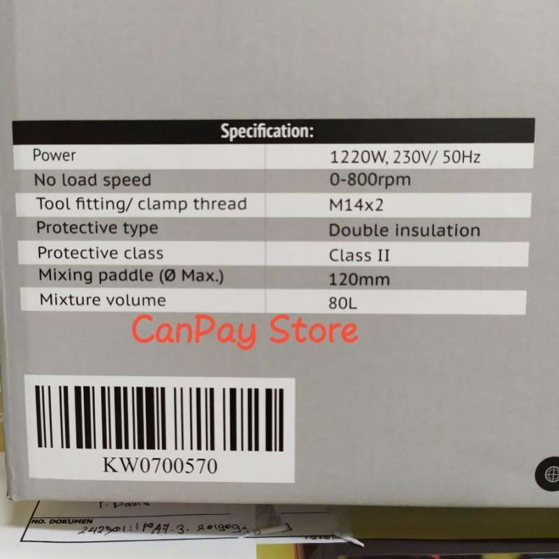 Jual Krisbow Mixer Cat / Alat Pengaduk Cat / Alat Pengaduk Semen ...