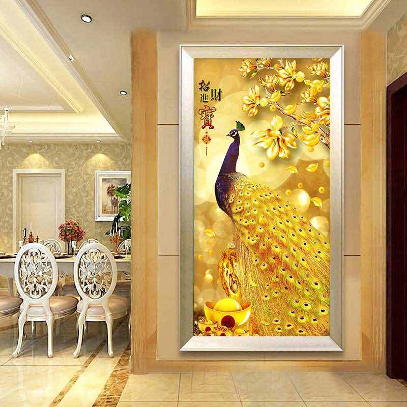 Jual DIY Diamond Painting Full Merak Emas Pengundang Rezeki 40×60cm D516 di Seller Onemarkets ...