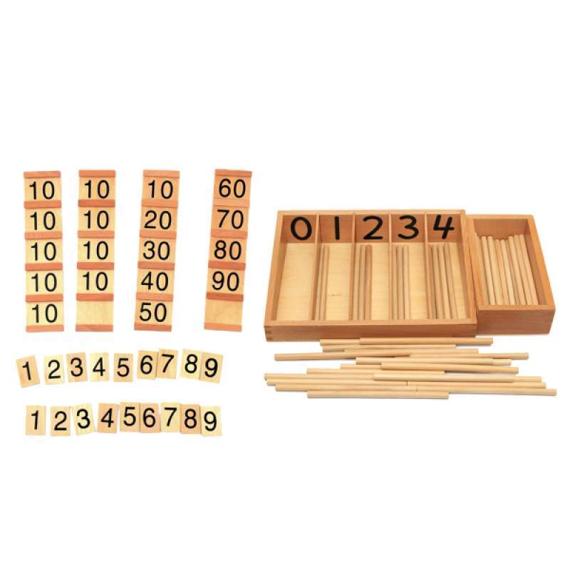 Promo Insert Wood Board Number Sticks Box Kids Arithmetical Count Math ...