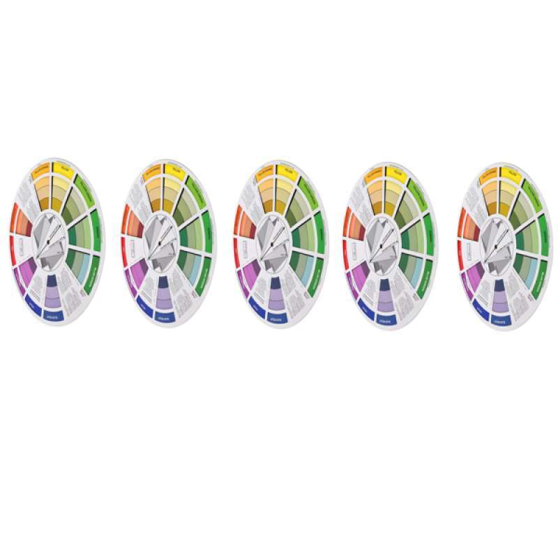 Jual 5x Artist's Paint Color Wheel Color Mixing Guide Match Chart ...