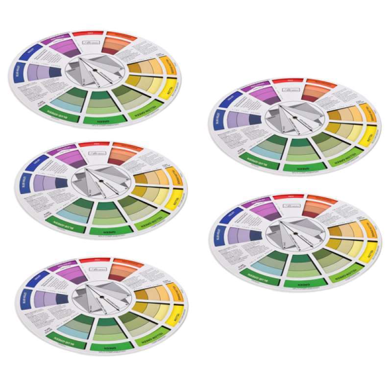 Jual 5x Artist's Paint Color Wheel Color Mixing Guide Match Chart ...