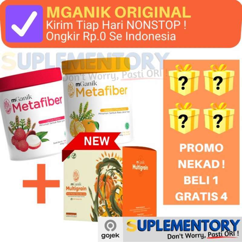 Jual Paket Mganik Multi Grain + Meta Fiber Penurun Gula Darah Diabetes ...