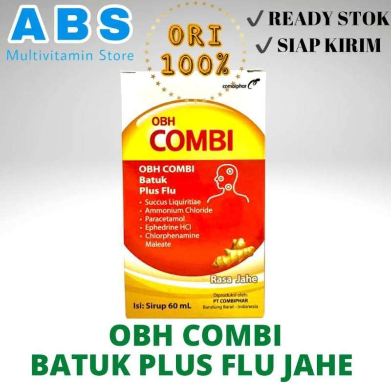 Jual OBH Combi Sirup Batuk Plus Flu Jahe Menthol syrup 60 ml - Jahe di ...