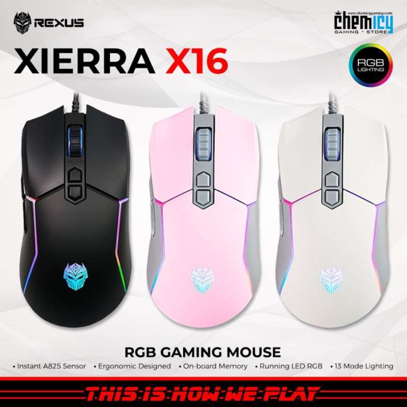 Jual Rexus Xierra X16 / X-16 Rgb Wired Gaming Mouse Di Seller Chemicy ...