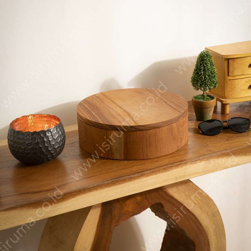 Jual Cermin Meja Bulat Tempat Aksesories Kayu Jati SENNA - ISIRUMA di ...