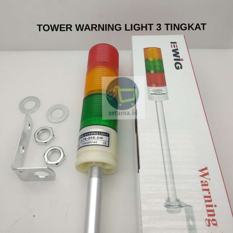 Promo LAMPU TOWER WARNING LIGHT MESIN TINGKAT 3 KEDIP/DIAM Diskon 23% ...