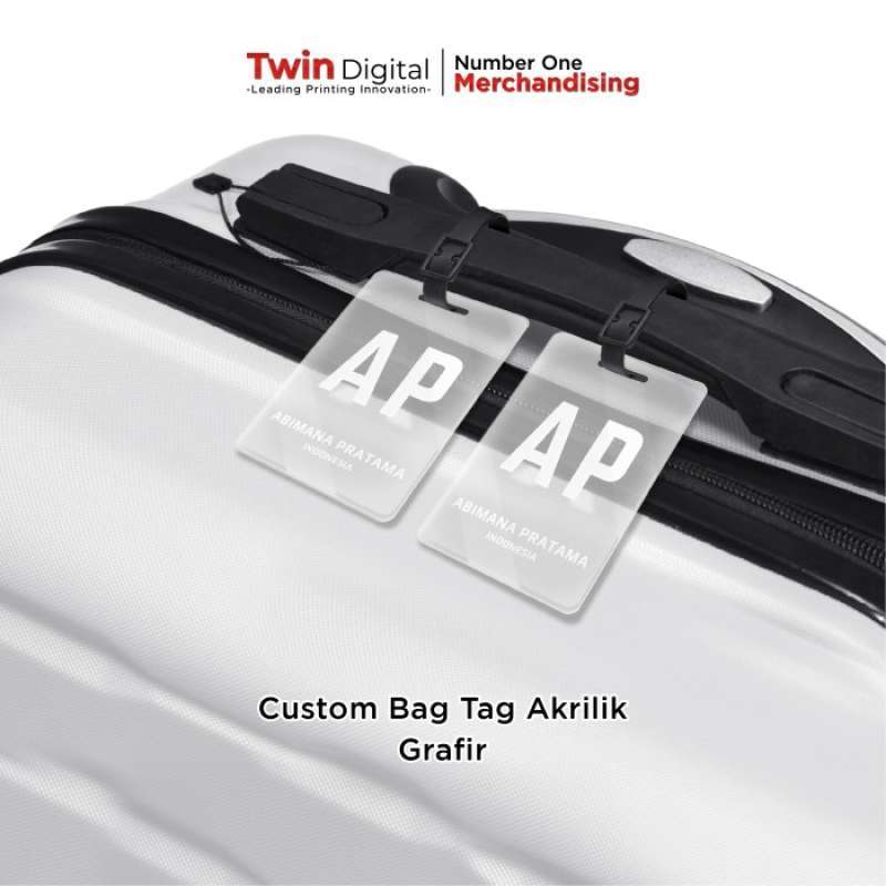 Jual Custom Bag Tag Nama Tas Koper Akrilik - Bag Tag Kotak Grafir 02 ...