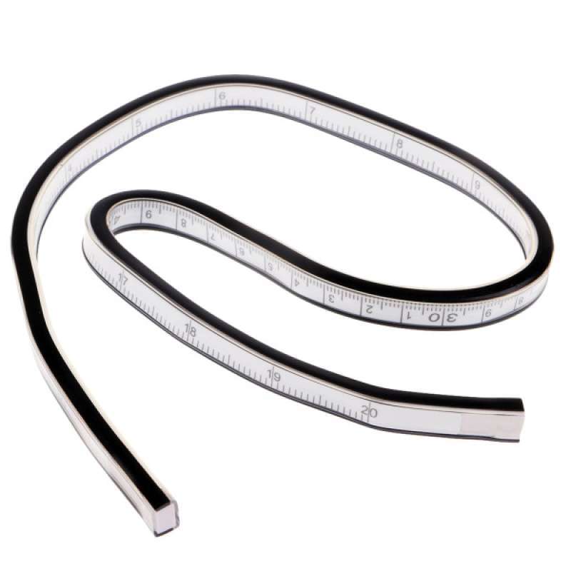 Jual 50cm/20 Curve Ruler Flexible Vinyl Drafting Drawing Bendy ...