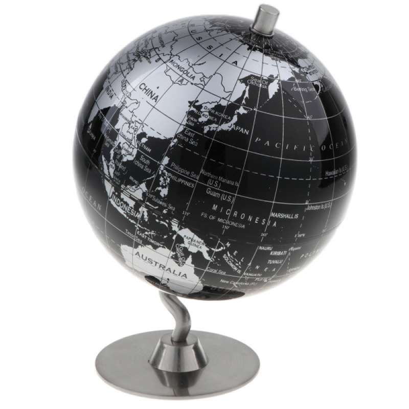 Jual Small Alloy Globe Desktop Rotating World Map Craft Desk Decor ...