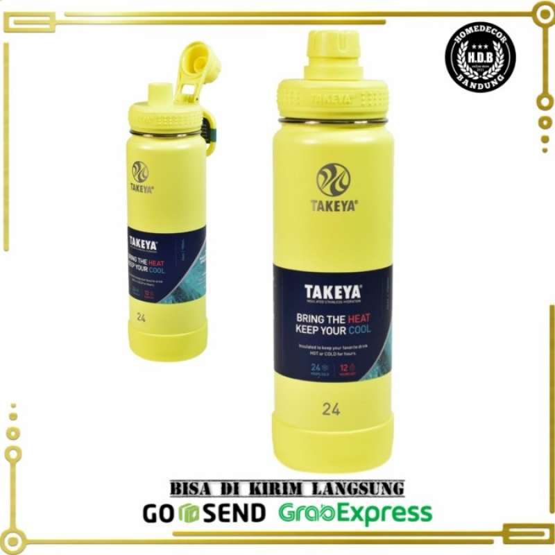 Promo Takeya 700 Ml Vacuum Flask - Kuning Canary / Insulated Stainless ...