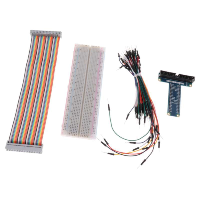 Promo Breadboard + GPIO Board +65x Jumper Cable + Ribbon Cable for ...