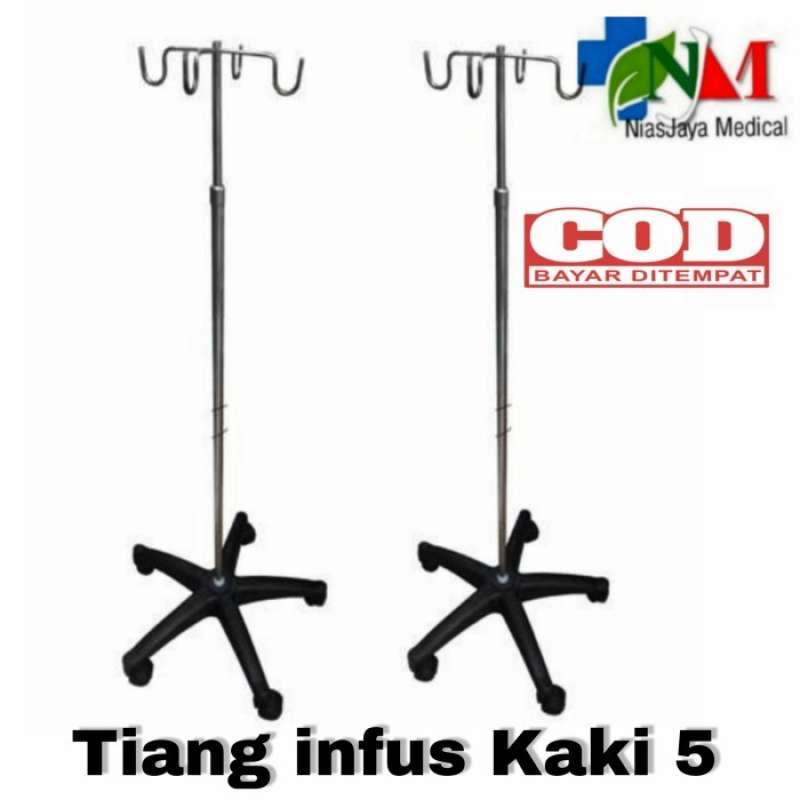 Promo tiang infus stainless steel/tiang infus roda/Tiang infus Kaki 5 ...