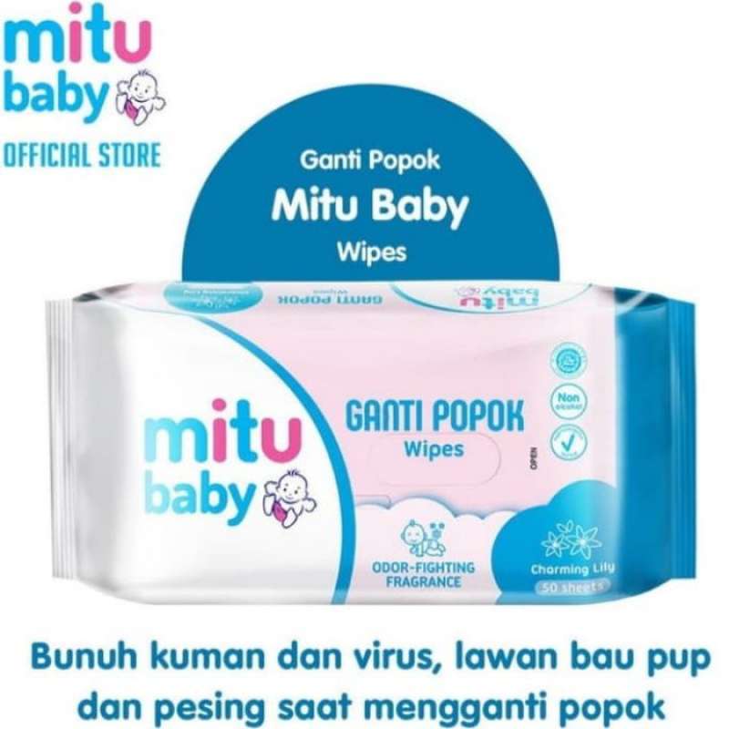 Promo Mitu Tisu Basah Bayi Mitu 50 sheet - Biru Diskon 20% di Seller ...