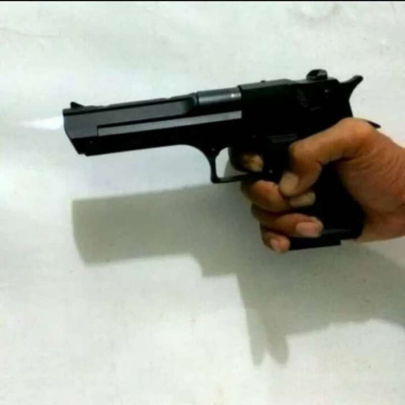 Promo Pistol Korek Api Gas Gun Lighter Torch Desert Eagle Black Full ...