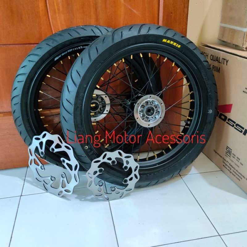 Promo Paket Velg Supermoto Klx 150 Bf150 Dtracker 150 Komplit Plus Ban ...