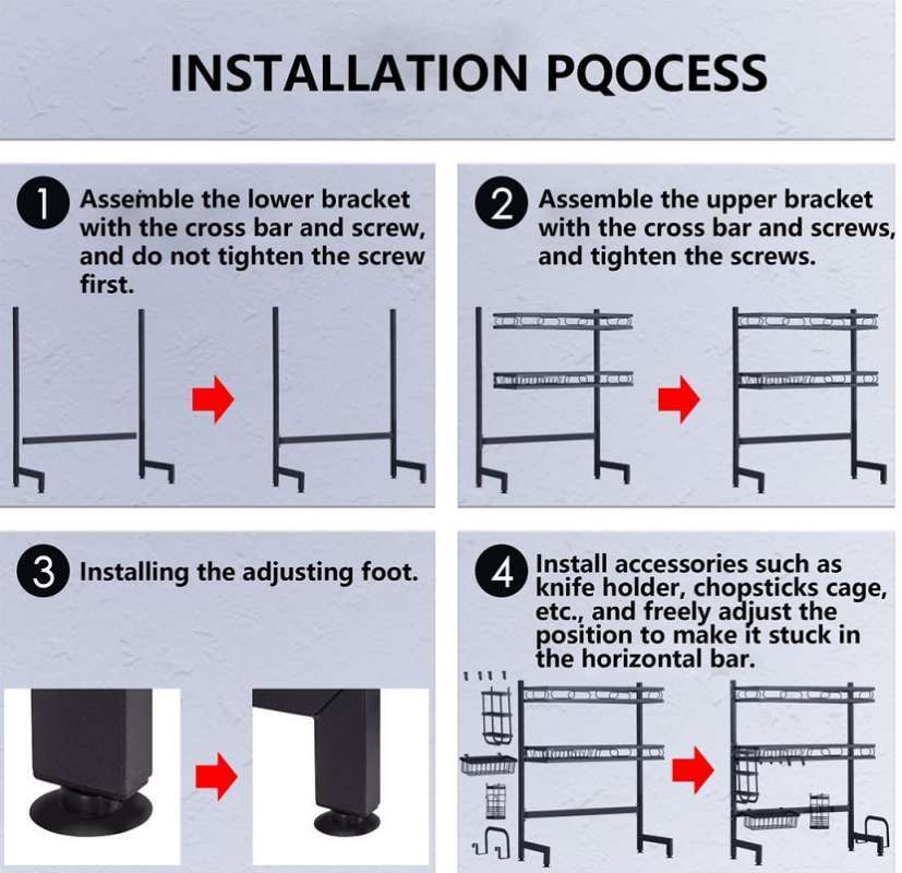 Jual Rw-132 Rak Piring Atas Wastafel Sink Rack(size 85 Cm 2 Tier ...