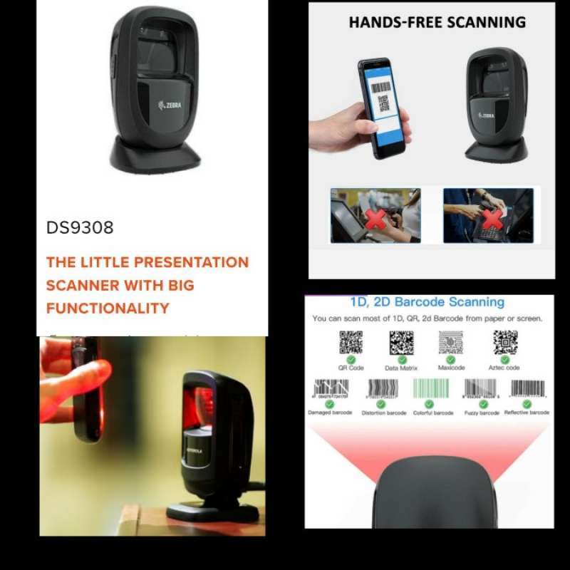 Jual Scanner Barcode Zebra Symbol Omni Ds-9308/Ds9308 1D/2D di Seller ...