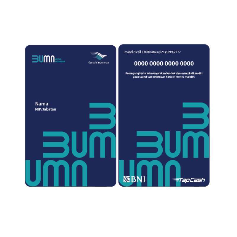 Jual Kartu Bni Tapcash Id Card Garuda Kartu Tanda Pengenal Bumn New ...
