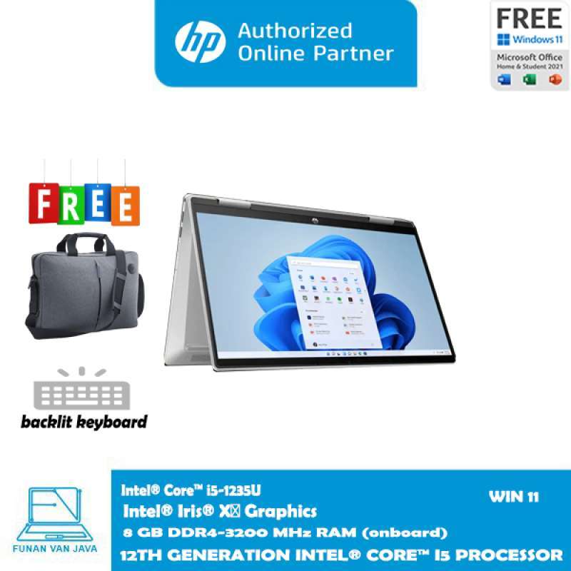 Jual Cnc-hp Pavilion X360 14-ek0114tu /core I5-1235u/8gb/512gb Ssd/14 ...