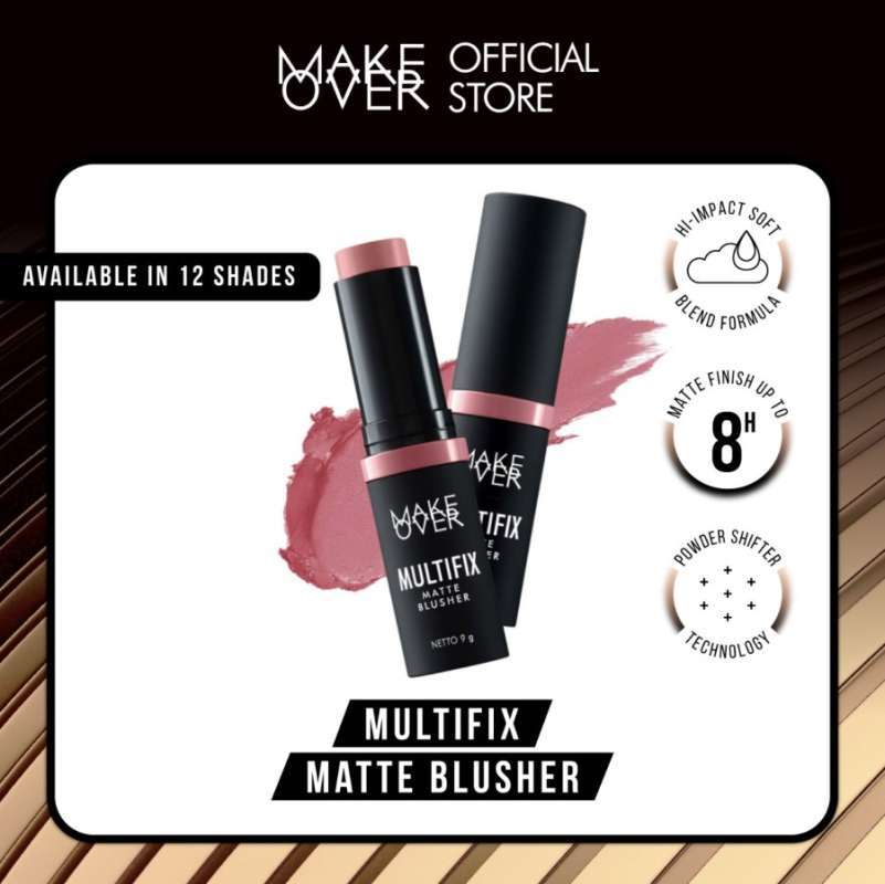 Jual Make Over Multifix Matte Blusher 9 G - Blush On Stick Di Seller ...