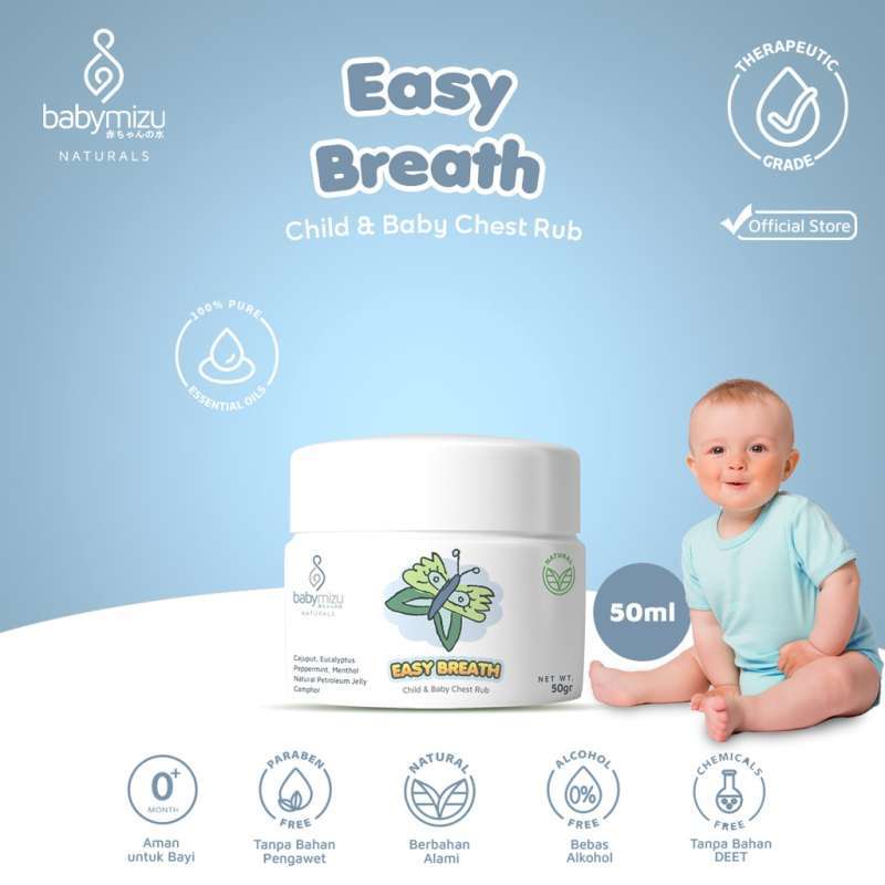 Jual Babymizu Easy Breath - Balm Child And Baby Chest Rub (pereda Flu ...