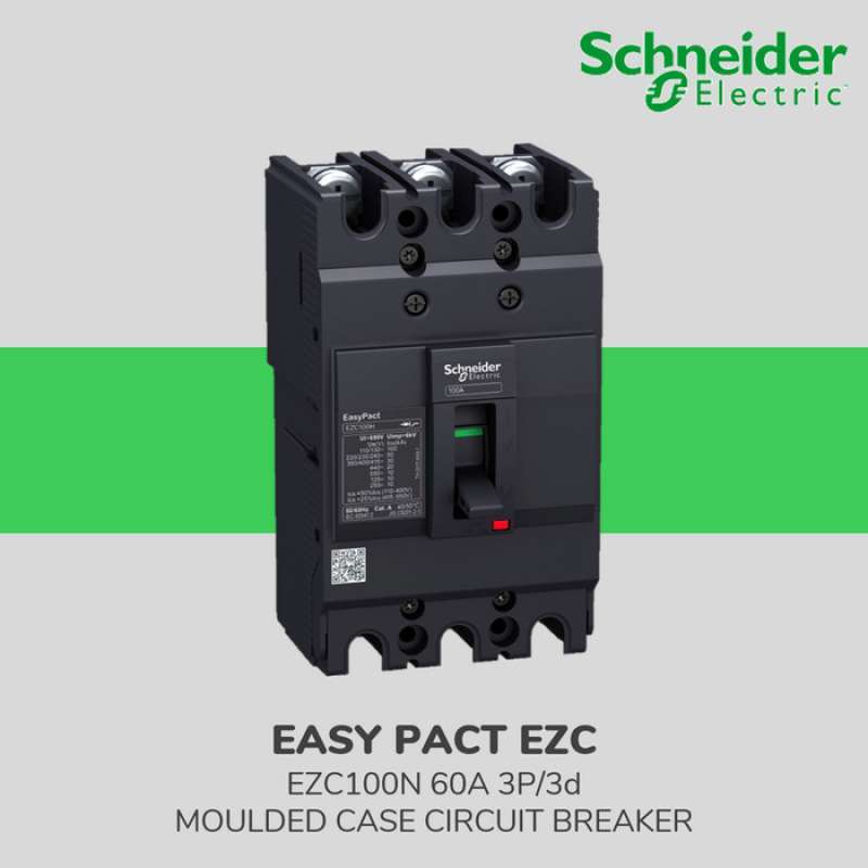 Promo Schneider EasyPact EZC100N Mccb 60A 3P 18Ka - EZC100N3060 Diskon ...
