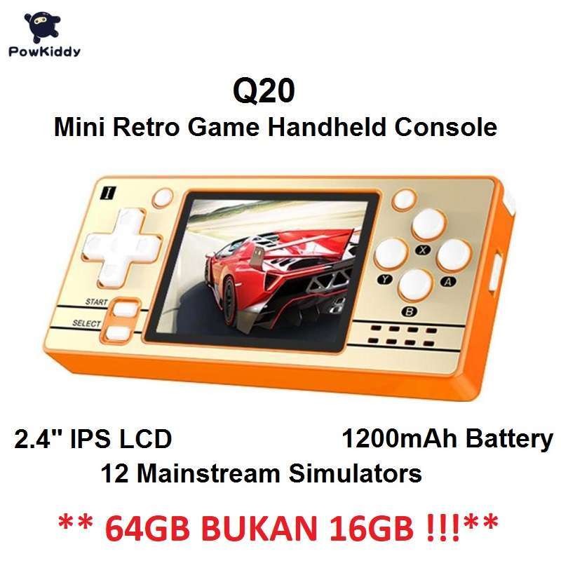 Jual Powkiddy Q20 Mini - Retro Handheld Console 64gb - Game Nostalgia ...