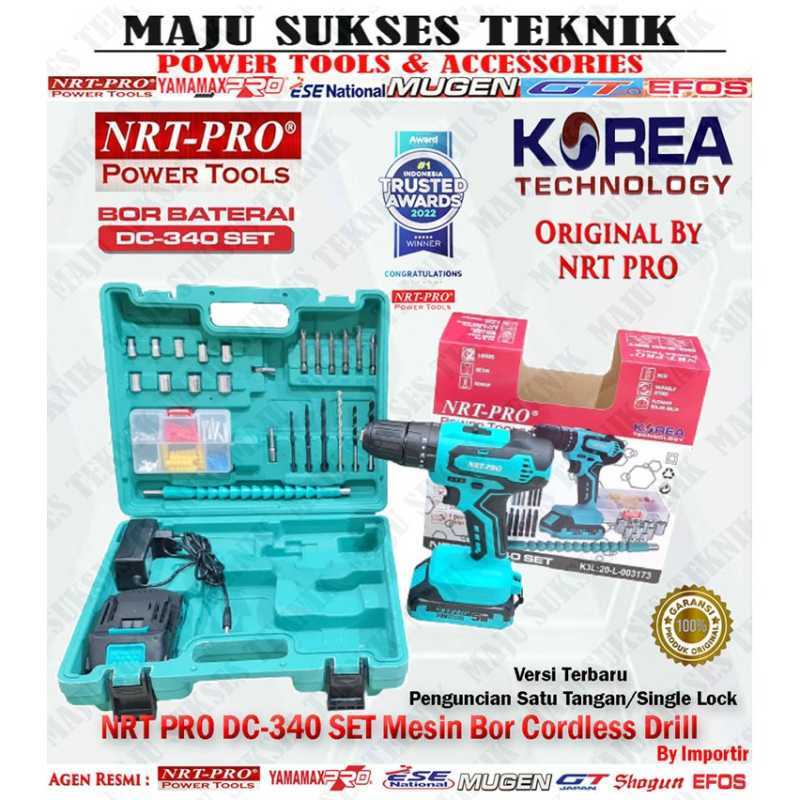 Jual Nrt-pro Dc340 Bor Cordless Drill Baterai Tangan Beton Impact ...