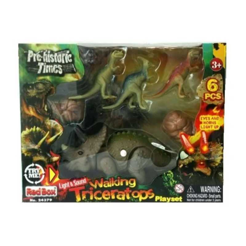 Jual RedBox 24379 Light and Sound Walking Triceratops Playset di Seller ...