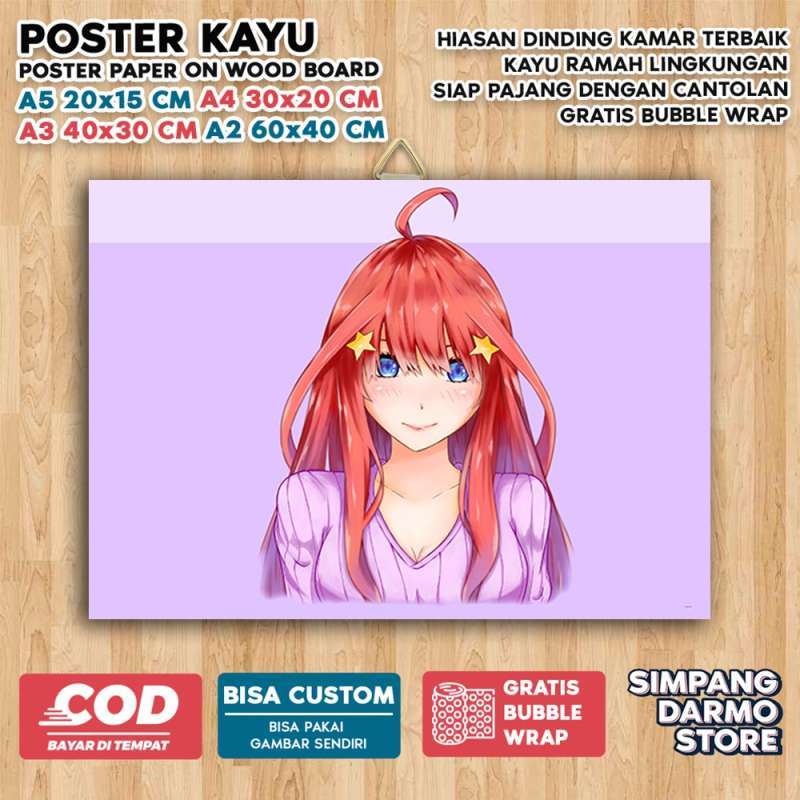 Jual Poster Kayu GoToubun no Hanayome Aestehic Tema Anime Go-Toubun ...