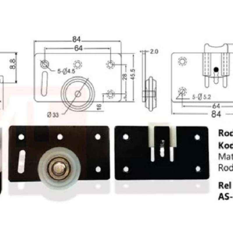 Jual Huben Roda Rel Pintu Dorong Geser Sliding Door Gantung Di Seller ...