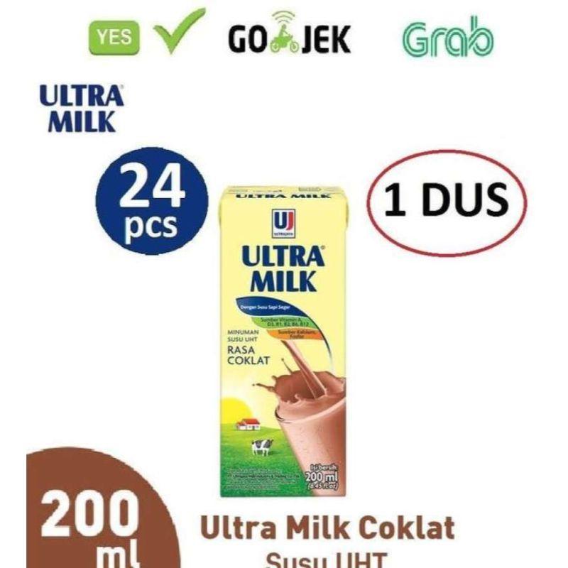Promo Karton Dus Susu Ultra Milk Uht Coklat 200ml Cokelat Chocolate ...
