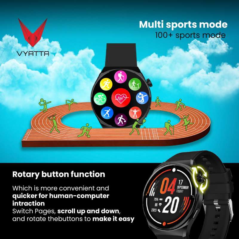 Promo Vyatta Fitme Spectre Ultra Smartwatch Amoled 1,43 Sport Mode ...