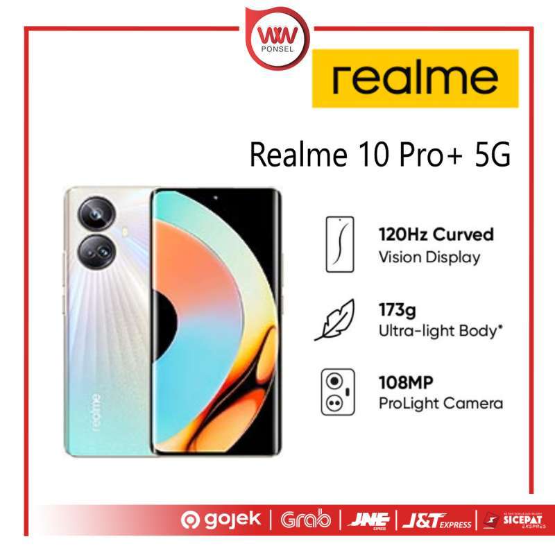 Jual Hp realme 10 pro+ 5G ram 8GB internal 128GB garansi resmi di Seller wwponsel_hangtuah - WW ...