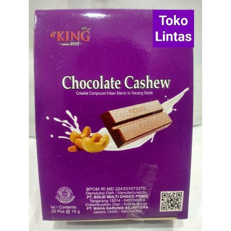 Promo Cokelat Compound Hitam Manis Isi Kacang Mede Chocolate Cashew ...