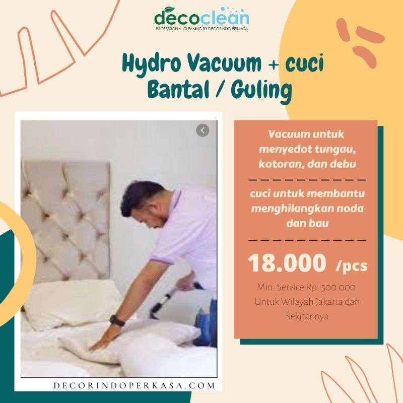 Jual Deco Clean Hydro Vacuum + Cuci Bantal or Guling E-Ticket di Seller ...