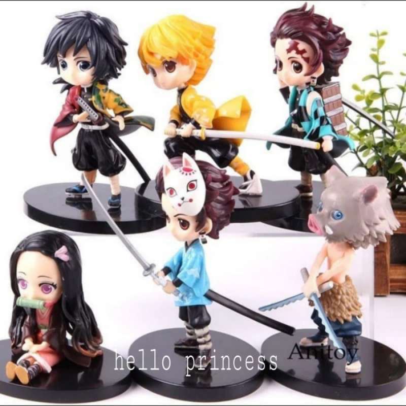 Promo ACTION FIGURE KIMETSU NO YAIBA DEMON SLAYER TANJIRO NEZUKO SET 6 ...