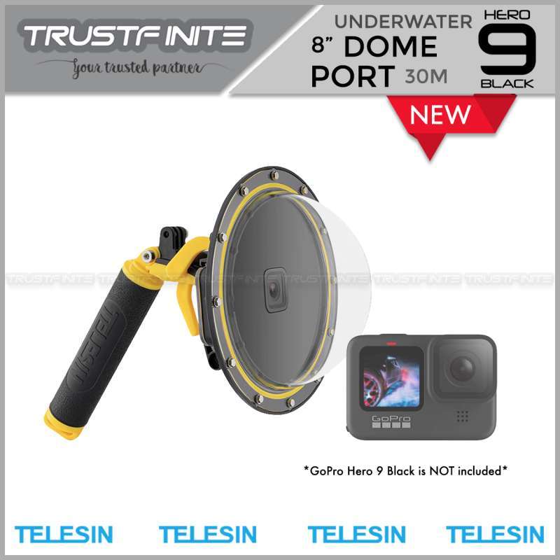 Promo Telesin Dome Port Diving Waterproof Case 30m Housing For Gopro ...