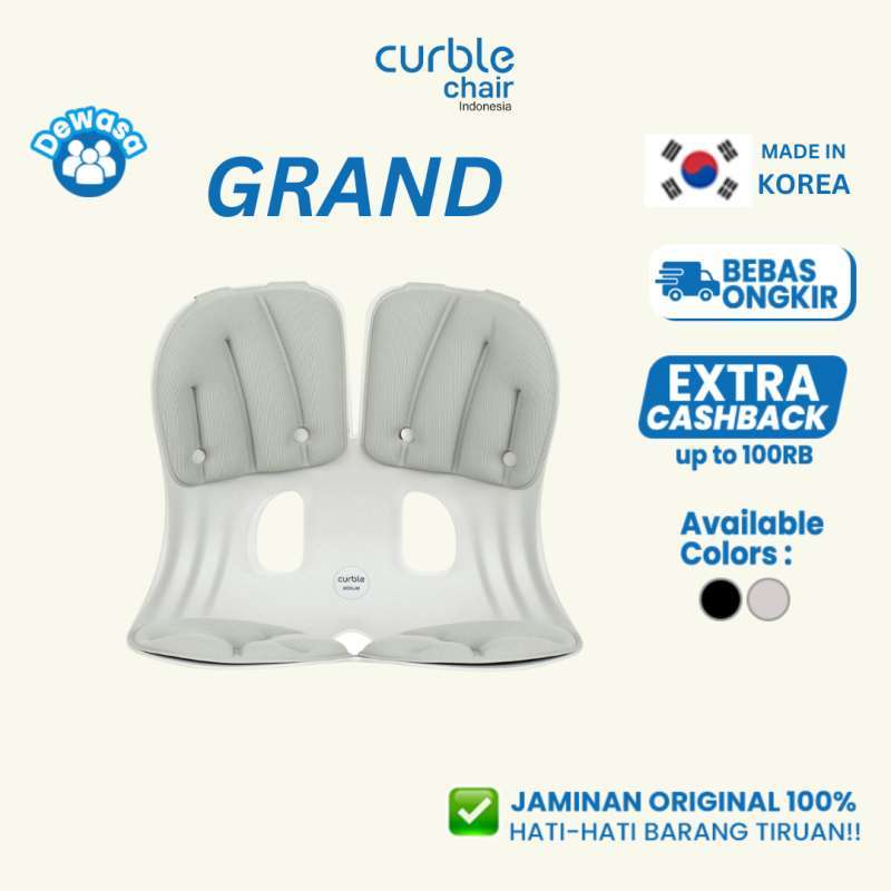 Promo Curble Posture Chair Grand - Grey Diskon 20% Di Seller Curble ...