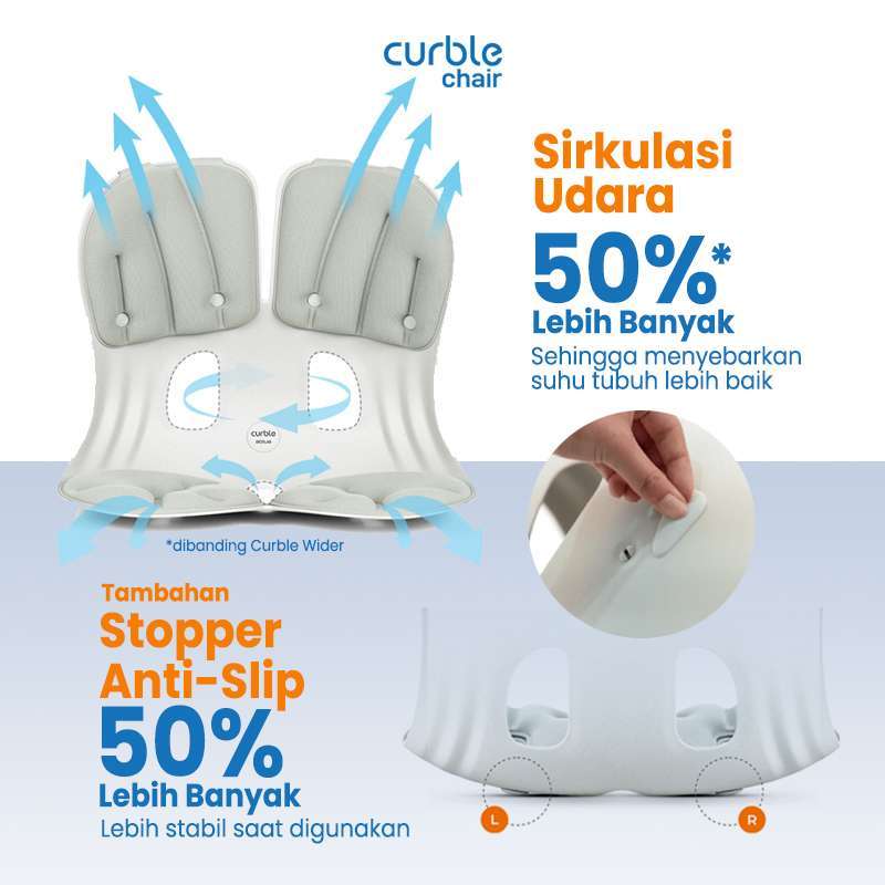 Promo Curble Posture Chair Grand - Grey Diskon 20% Di Seller Curble ...