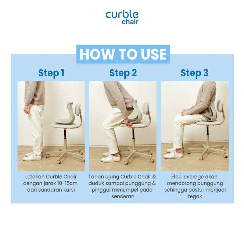 Promo Curble Posture Chair Grand - Grey Diskon 20% Di Seller Curble ...