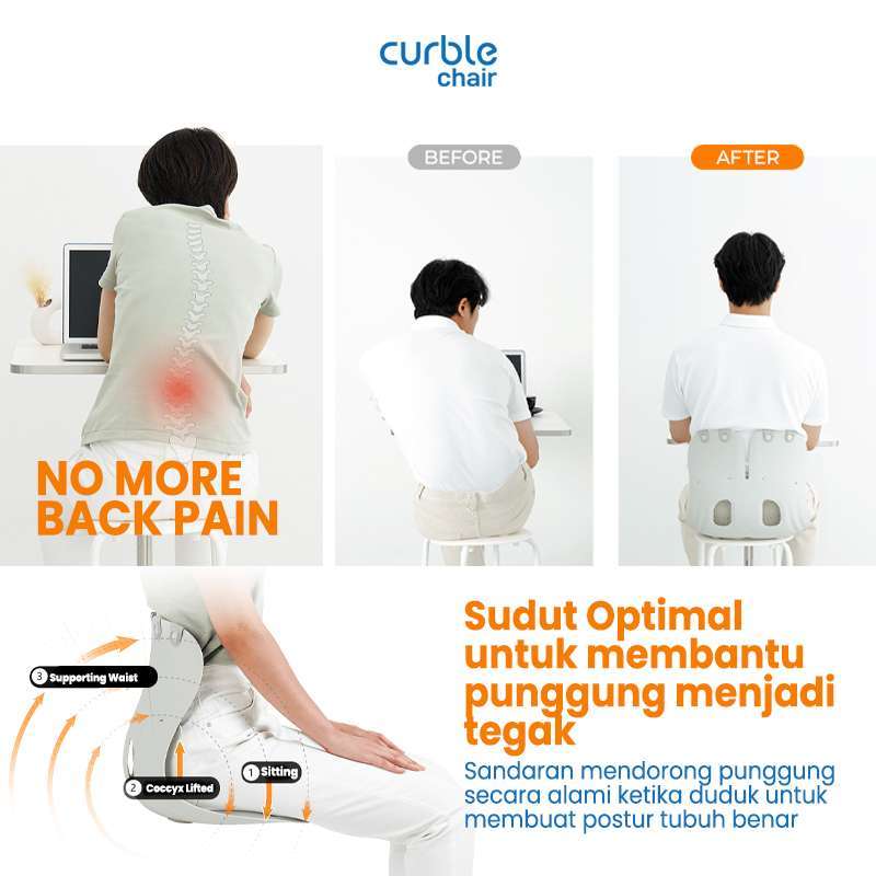 Promo Curble Posture Chair Grand - Grey Diskon 20% Di Seller Curble ...