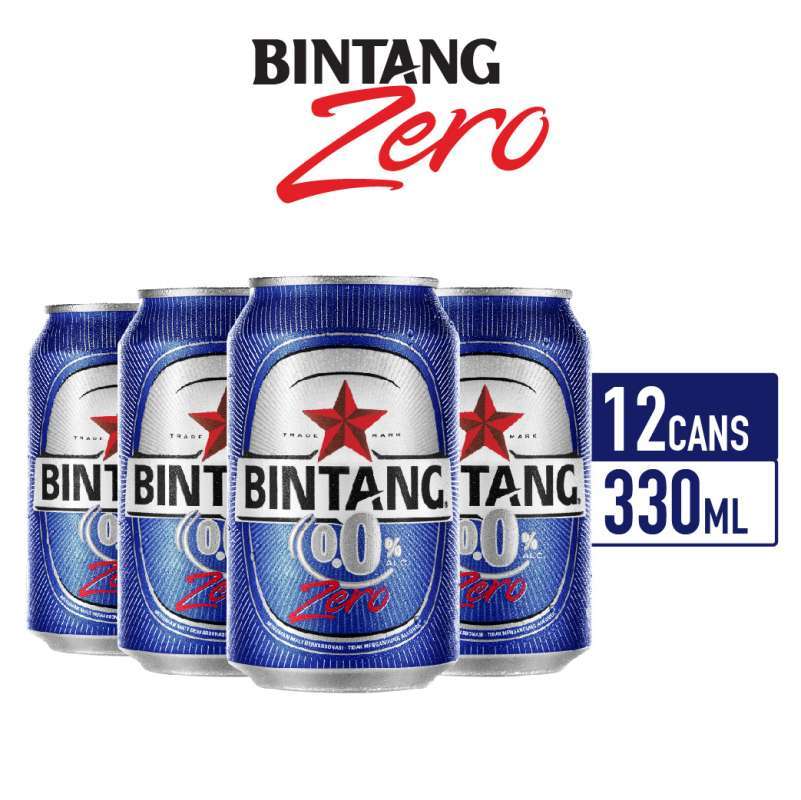 Jual BINTANG ZERO 0% Soft Drink [330 mL/ Can Multipack 12] di Seller ...