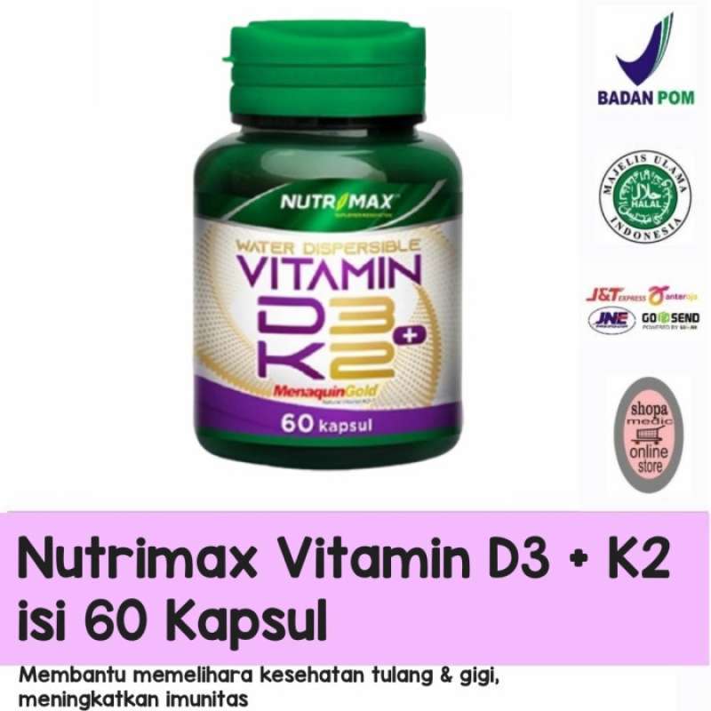 Promo Nutrimax Vitamin D3 + K2 ( isi 60 Kapsul ) Diskon 33% di Seller Anes Medika Center - Tugu ...