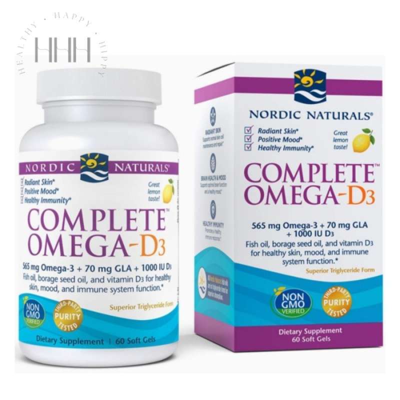 Promo Nordic Complete Omega D3 1000iu 565mg+70mg GLA - 60 & 120 ...