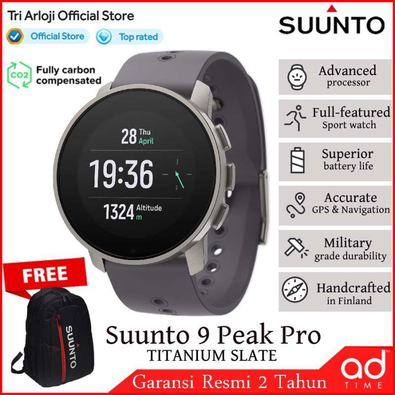 Promo SUUNTO 9 PEAK PRO TITANIUM SLATE SS050809000 Smartwatch Garansi Resmi Diskon 44% di Seller ...