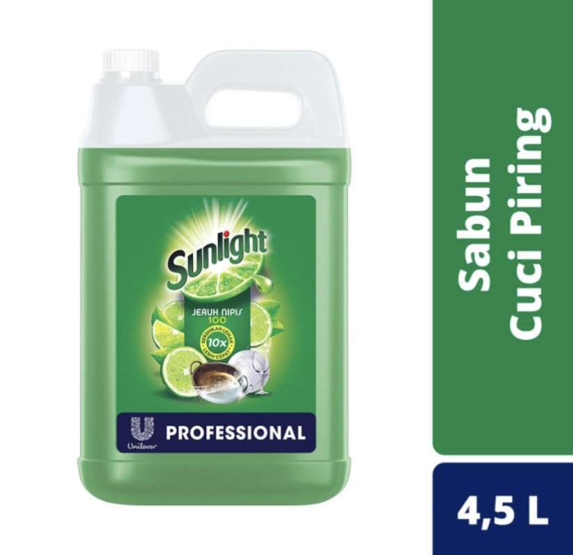 Jual Sunlight Professional Sabun Cuci Piring Jeruk Nipis Lime 4.5L Jerigen di Seller MoustarShop ...