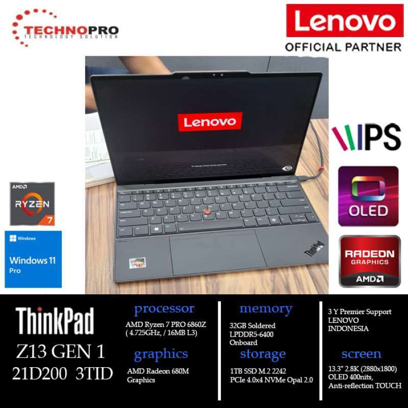 Promo Lenovo Thinkpad Z13 GEN 1 3TID || Ryzen 7 Pro 6860z 32gb 1TB SSSD ...